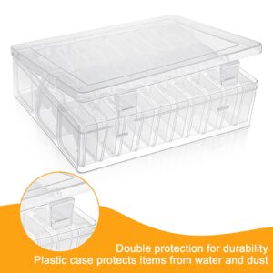 30 PCS Bead Organizer Box, Small Clear Plastic Bead Storage Containers, 1 Craft Storage Box with Hinged Lid, Mini Box for Jewelry Making DIY Bracelets Beading Nails Screws Seeds Small Parts