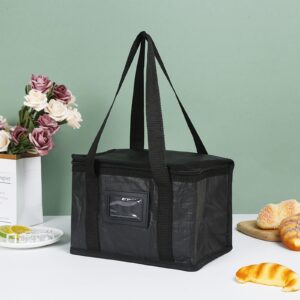 large insulated cooler bag, foldable lunch bag, reusable grocery bags, insulated grocery bags, tote bag, shopping bags for groceries, food delivery bag for camping picnics (13.77 * 9.05 * 10.23in)