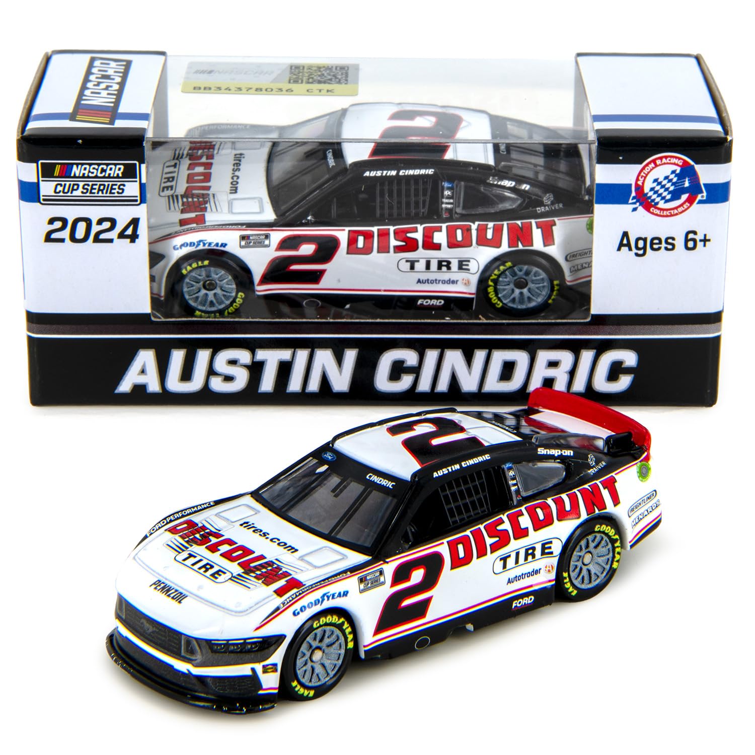 Lionel Racing Austin Cindric 2024 Discount Tire Diecast Car 1:64 Scale