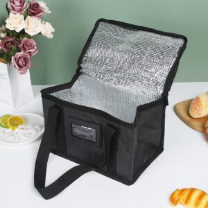 Large Insulated Cooler Bag, Foldable Lunch Bag, Reusable Grocery Bags, Insulated Grocery Bags, Tote Bag, Shopping Bags for Groceries, Food Delivery Bag for Camping Picnics (13.77 * 9.05 * 10.23in)