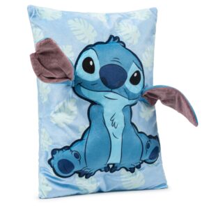 Disney Lilo and Stitch 3D Snuggle Pillow - Super Soft Blue Plush Pillow - Measures 15 Inches