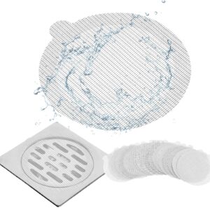 disposable shower drain hair catcher 60 pcs floor drain sticker round drain covers dsposable filter patches for drain for bathroom laundry and kitchen 4 inch