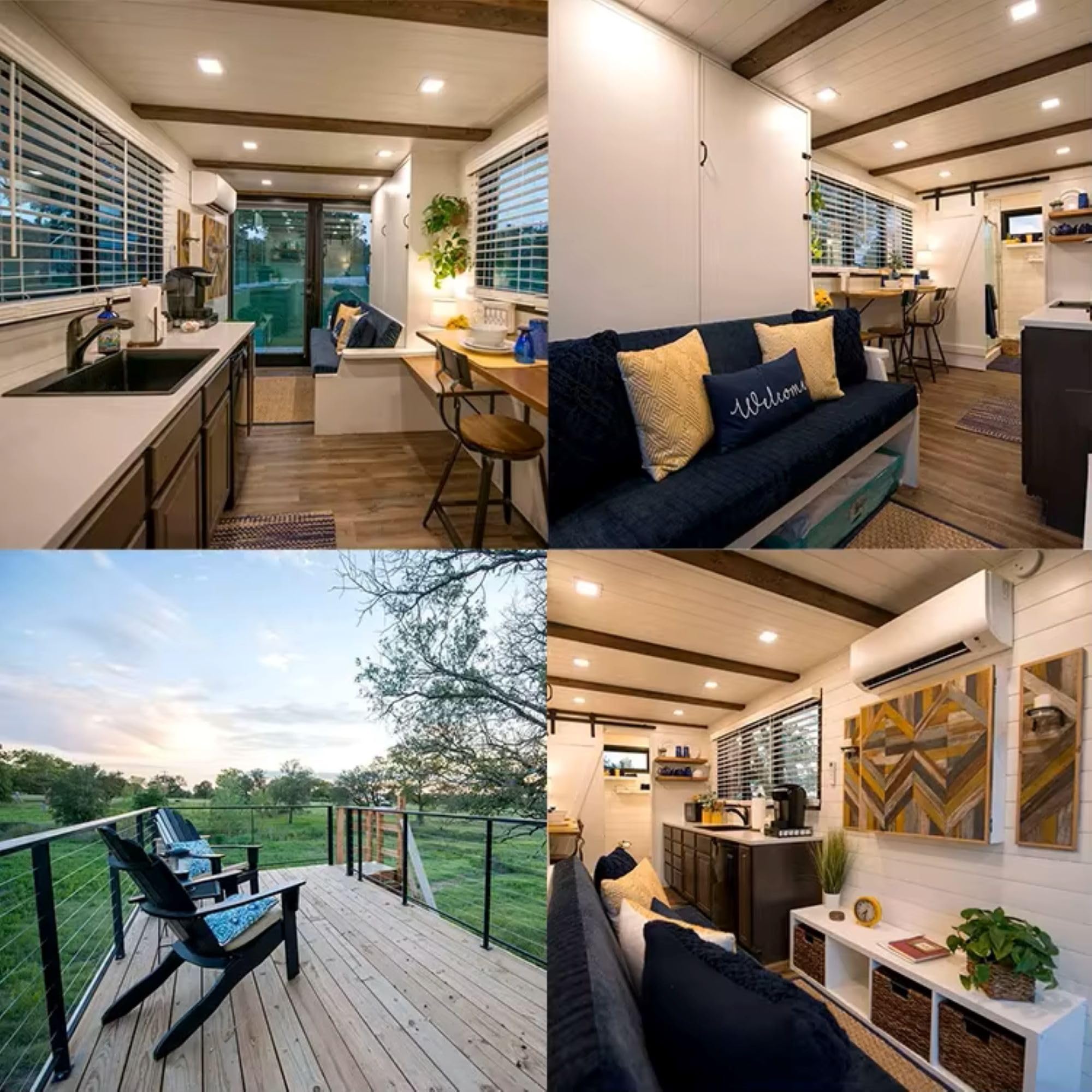 S.E.Q Double Story Fully Equipped prefab Expandable Container House, Luxury Home Stairs Included Free Bed Set