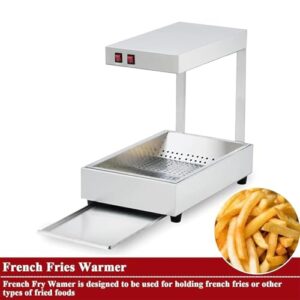 Electric Food Heat Lamp, tainless Steel Commercial Warmer, Buffet Fries Warming Dump Station, for Chips Churros Fried Food, Suitable for Restaurants, canteens, Kitchens, supermarkets, Bakeries