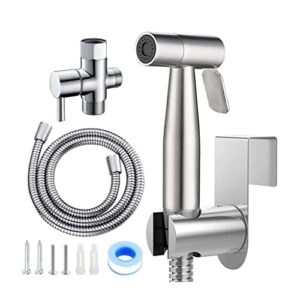 minjing handheld toilet bidet faucet sprayer stainless steel bathroom hand spraye set self cleaning shower head no punch