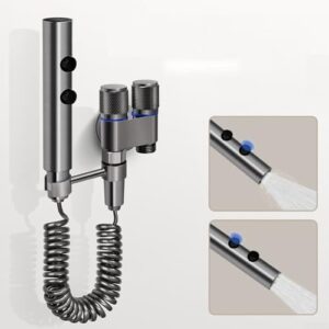 Stainless Steel Bidet Sprayer Set, Bidet Sprayer For Toilet, Handheld Bidet Sprayer Kit With Dual-switch Water Outlets, Soft Spray And Spray Modes Available, G1/2 Interface(Grey)