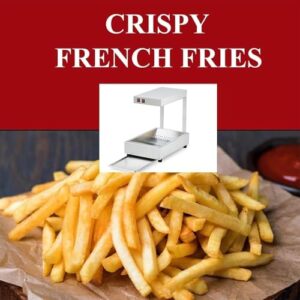 Electric Food Heat Lamp, tainless Steel Commercial Warmer, Buffet Fries Warming Dump Station, for Chips Churros Fried Food, Suitable for Restaurants, canteens, Kitchens, supermarkets, Bakeries