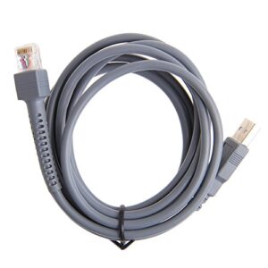 staol 200cm 6.56ft usb data cable for symbol barcode scanner ls1203 ls2208/ ls4008i ls4208 ls3008 cba-u01-s07zar