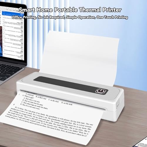 Portable Printer, Printer Thermal Printer Thermal Printer Multifunctional Portable Thermal Mobile Printer for Home