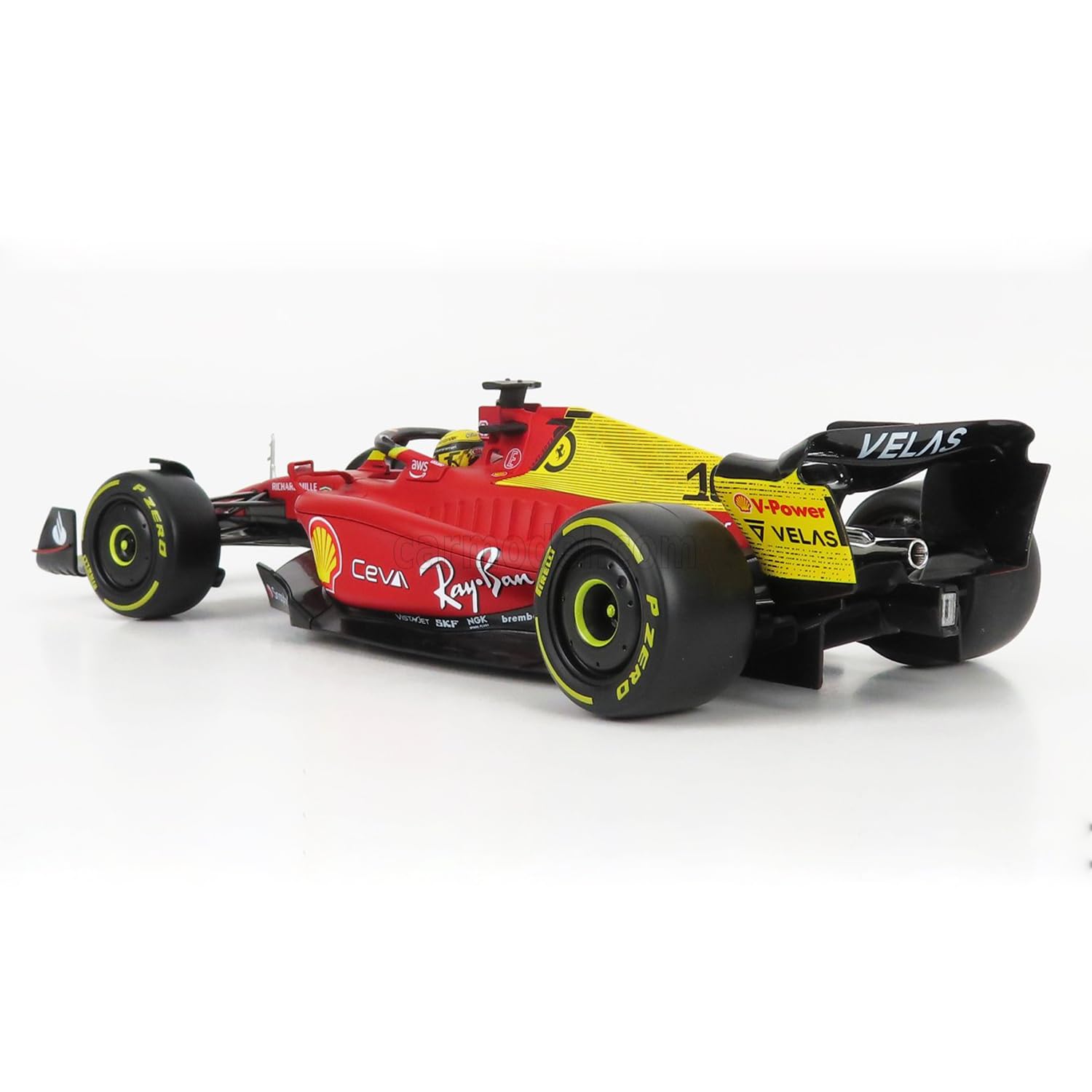 Bburago 1/43 - Scuderia Ferrari F1 Team F1-75 Signature w/Helmet Die cast Adults Model Car Display F1 Monza GP Italy Collection (#16 Charles Leclerc)