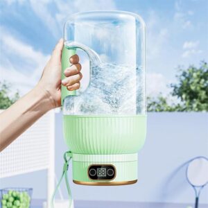 Yulyoie Multifunctional Portable Juicer Cup with Digital Display, 2024 New Mini Smoothie Blender, Portable Juicer Cup, Double Blended, USB Rechargeable, for Gym/Travel/Kitchen (Blue,Double)