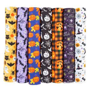 halloween 7 color patchwork - cotton patchwork squares (50x50cm) floral fabric cotton fabric fragments plaid handmade diy for sewing, handicrafts and various small crafts