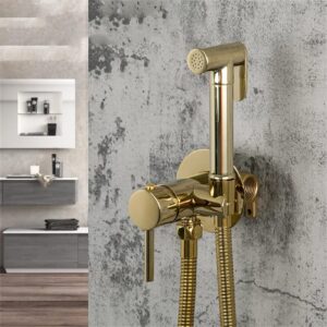 MINJING Cloth Diaper, Bidet Faucets Brass Bathroom Ass Shower Sprayer, Toilet Bidet Mixer Bidet Hygienic Shower, Hot and Cold Anal Cleaner Faucet