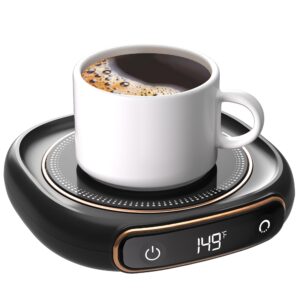 coffee mug warmer, cup warmer for desk with auto shut off, 3 temp settings, mug warmer for coffee, beverage, milk, tea, coffee warmer plate in your home & office, gift (no cup)