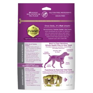 Yummy Combs - Dog Dental Treats | Removes Tartar - Vet VOHC Approved | A Yummy Treat for Teeth Cleaning - Chicken Protein | Medium 12oz and Extra Large 24oz