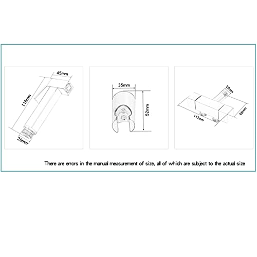 MINJING Bidet Sprayer Faucet Set, Handheld Brushed Gray Cloth Diaper Sprayer, Wall Mounted Brass Bathroom Toilet Bidet Attachment Set for Pet Bath, Personal Hygiene