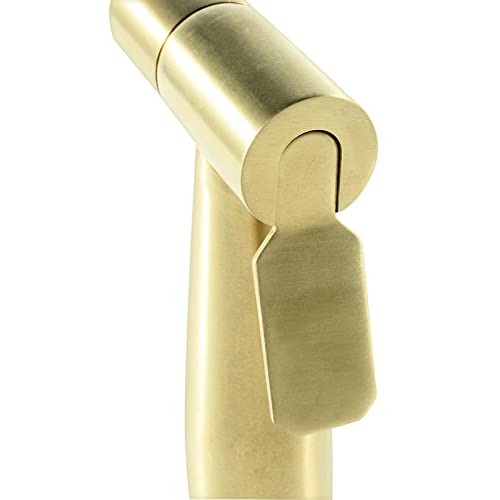 MINJING Handheld Toilet Bidet Sprayer, Brushed Gold Bidet Attachment Set, Bathroom Toilet Concealed Bidet Shower Set, Solid Brass Hot and Cold Bidet Faucet