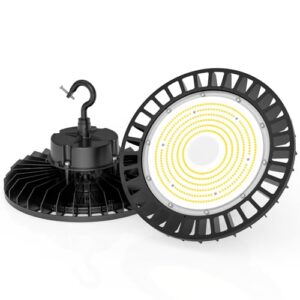 ZGDZ LED UFO High Bay Light, 240W Highbay LED Shop Light, 36,000 Lumens Super Bright, 5000K, 0-10V Dimmable, 5' Cable Plug, Industrial Grade, ETL Listed