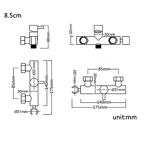 MINJING Brass Handheld Toilet Bidet Sprayer, Titanium Gold Shower Sprayer Set, Wall Mounted Bidet Faucet with Hot and Cold Mixer Valve, Single Handle Cloth Diaper Sprayer,15cm