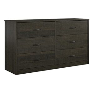 Ameriwood Home Everly Wide 6-Drawer Dresser, Espresso