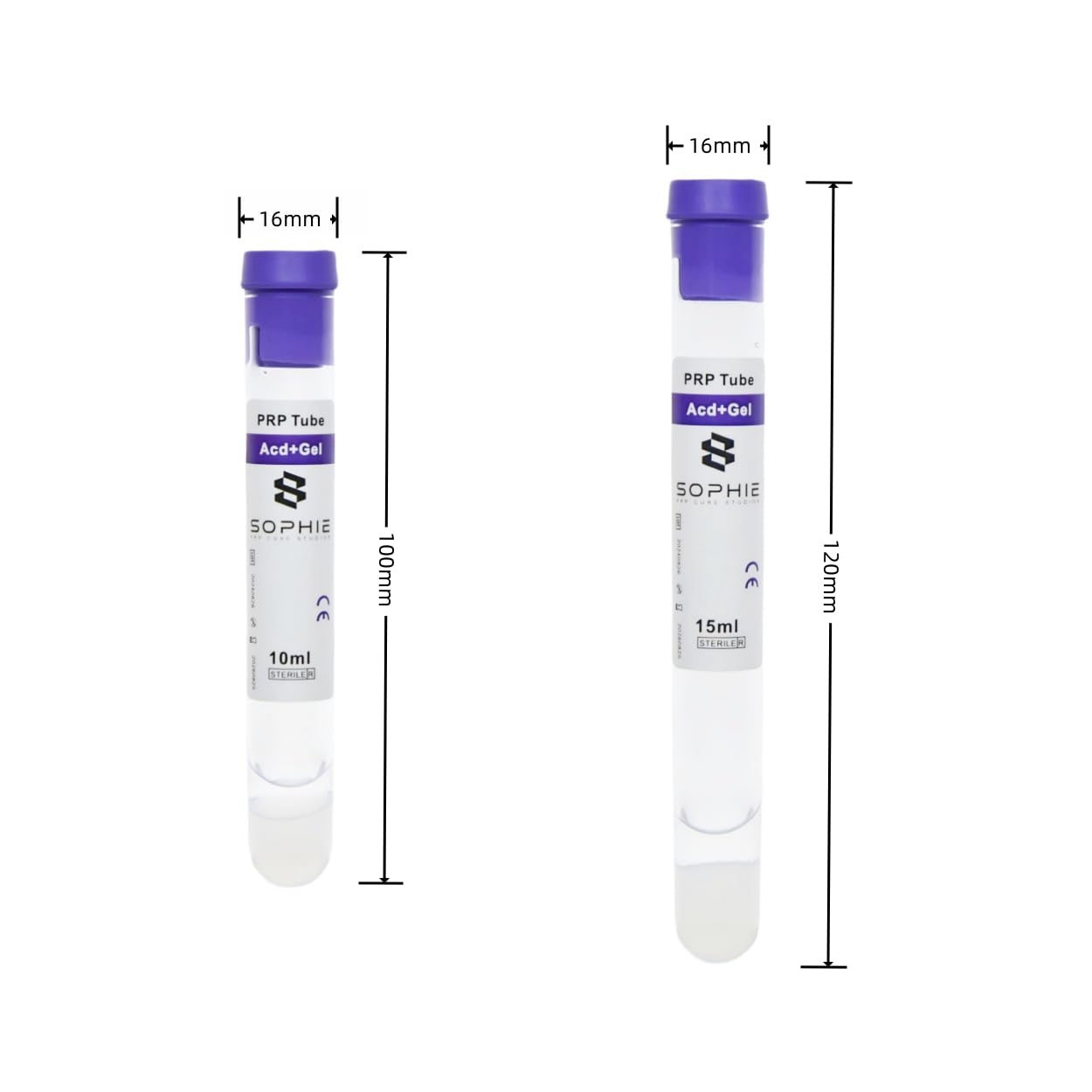 20 Tubes 10ml/15ml PRP Tubes Anticoagulant and Separation Gel PRP Tube (Platelet Rich Plasma) (15ml)