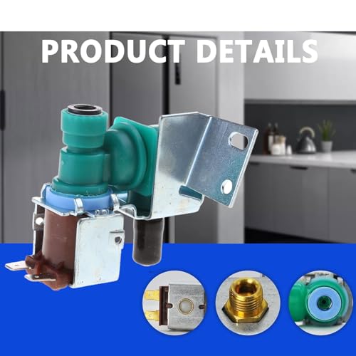 KANGQL Solenoid Valves, Long Lasting Refrigerator Water Inlet Valves W10238100 Single Water Valves Water Inlet Solenoid Valves Texture