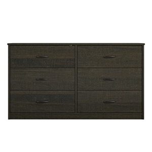 Ameriwood Home Everly Wide 6-Drawer Dresser, Espresso