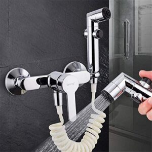 MINJING Water-Tap Bath Shower Systems Bidet Faucet Single Cold Water Shower Toilet Seat Bidet Bathroom Toilet Sprayer Bidet Bathroom Mixer