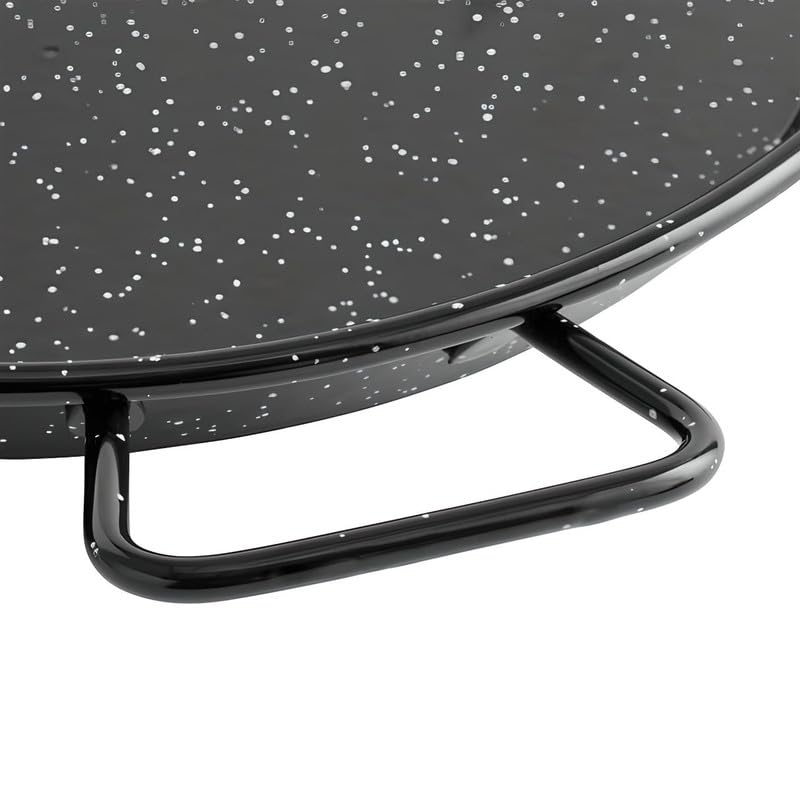 OCS Parts Pro Chef Series 11-Inch Enameled Carbon Steel Paella Pan | Heavy Duty Paella Skillet for Home and Commercial Kitchens