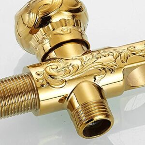 MINJING Gold Bidet Sprayer for Toilet Handheld Cloth Diaper Sprayer Kit, Brass Bathroom Bidet Attachment Set, Wall Mounted Single Cold Bidet Faucet