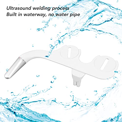 Ultra Slim Bidet Toilet Attachment 7/8 Copper Tee NonElectric Dual Nozzle Water Spray Bidet for Hygienic and Feminine