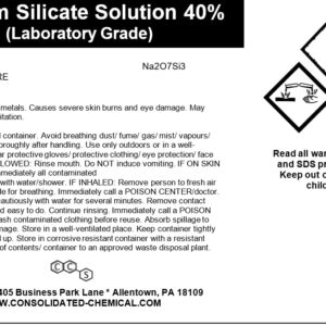 Sodium Silicate 40% Solution - New Tamper-Evident Sealed Bottles (100mL (3.3 Fl Oz))