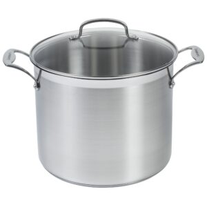 Cuisinart 3-Piece Brushed Stainless Stockpot Set (6-Quart, 8-Quart, 12-Quart)