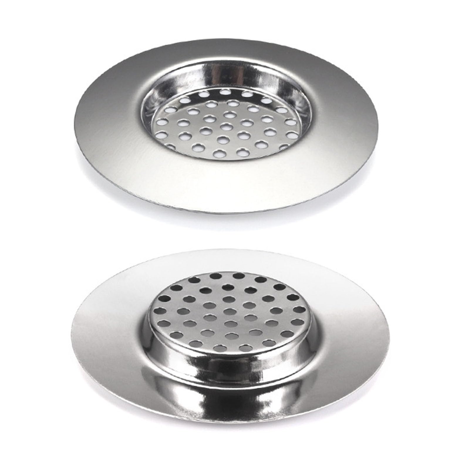 Eurollar Shower Drain Cover Hair Catcher, Bathroom Sink Drain Strainer, Stainless Steel Bathtub Drain Filter Basket, Anti Clog Shower Hair Catcher, for Kitchen, Laundry, Bathroom,