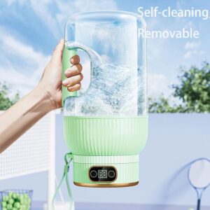 Multifunctional Portable Juicer Cup With Digital Display, 3 in 1 Personal Juice Cup Blender Rechargeable with Direct Drinking Lid, Smoothie Blender on the Go, for Gym/Travel/Kitchen (1200ML,Green)