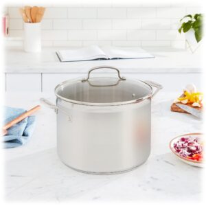 Cuisinart 3-Piece Brushed Stainless Stockpot Set (6-Quart, 8-Quart, 12-Quart)