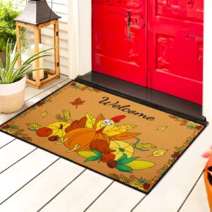 nigoways doormat - thanksgiving door mat,turkeys welcome doormat,non-slip door mat thanksgiving decor for indoor,outdoor,living room,entryway,farmhouse,18''x30''