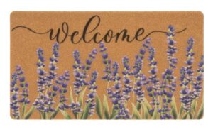 lavender-welcome-doormat outdoor-entrance - coir-non-slip seasonal-spring summer indoor home decor front door mats