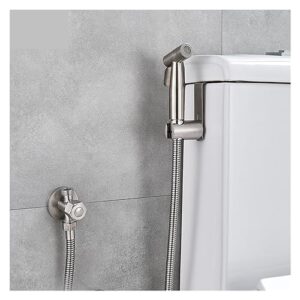 Brushed Nickel Hanging Toilet Bidet Faucet Stainless Steel Handheld Shower Head Faucet Crane Handheld Sprayer Head(Only Bidet Head)