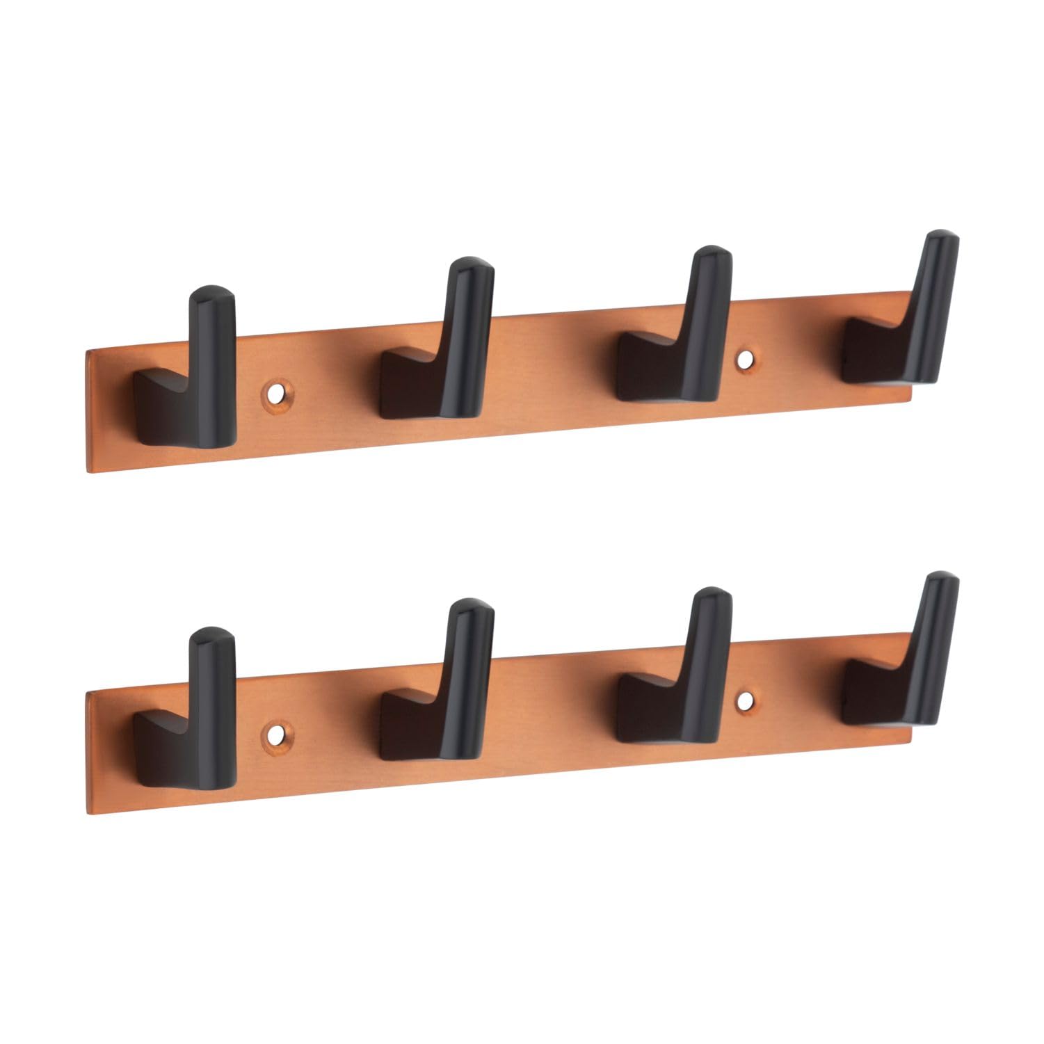 Wall Mount Coat Rack 4 Leg (Pack of 2) Wall Mounted Multi Hooks Rose Gold Colour Coat Wall Hanger-Coat Hooks Wall Mounted-Coat Hooks with Shelf-Decorative Coat Rack Wall Mount