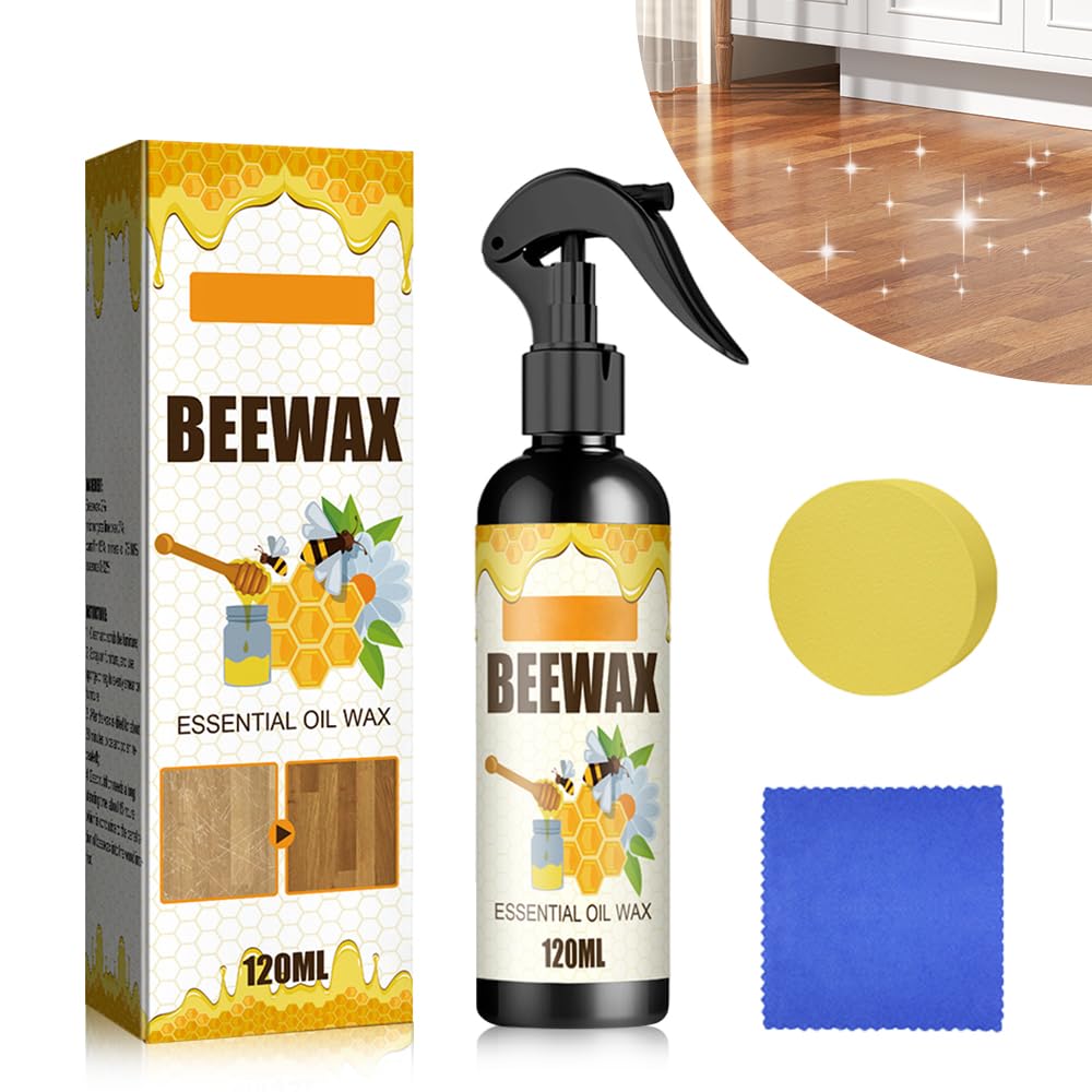 Natural Micro-Molecularized Beeswax Spray, 2024 Upgrade Beeswax Spray Furniture Polish Beeswax Wood Polish, Beeswax Furniture Polish Spray Bees Wax Furniture Polish (1PC)