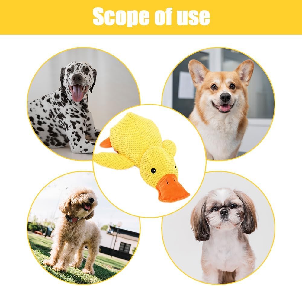 bokando Noovelo-Noovelo Calming Duck Toy, Calming Duck Dog Toy, Calming Duck Dog Toy Bright Yellow, Calming Duck Toy for Dogs, Best Friends Calming Duck Toy, Mellow Dog Calming Duck (Yellow+Yellow)