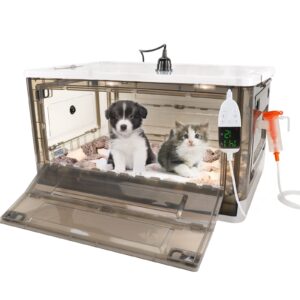 HKDQ Puppy Incubator with Heating - Puppy Incubator,Incubator for Newborn Puppies and Kittens,Kitten Incubator,Incubator for Puppies with Puppy Bed Mat (55L)