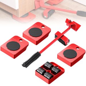 furniture lift mover tool set-furniture movers with wheels,furniture dolly 4 wheels,330lbs capacity furniture lifters,360° rotation furniture mover dolly with lifter for refrigerator,sofa,cabinet