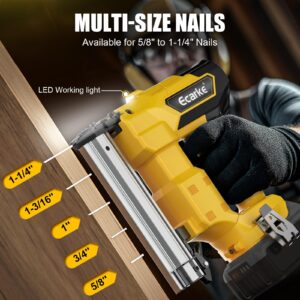 18GA Cordless Brad Nailer for Dewalt 20V MAX Battery: Electric Brad Nail Gun with 18 Gauge Nails for Upholstery Woodworking - Brushless- 2 Mode - 5/8 to 1-1/4 Inch - Tool Only