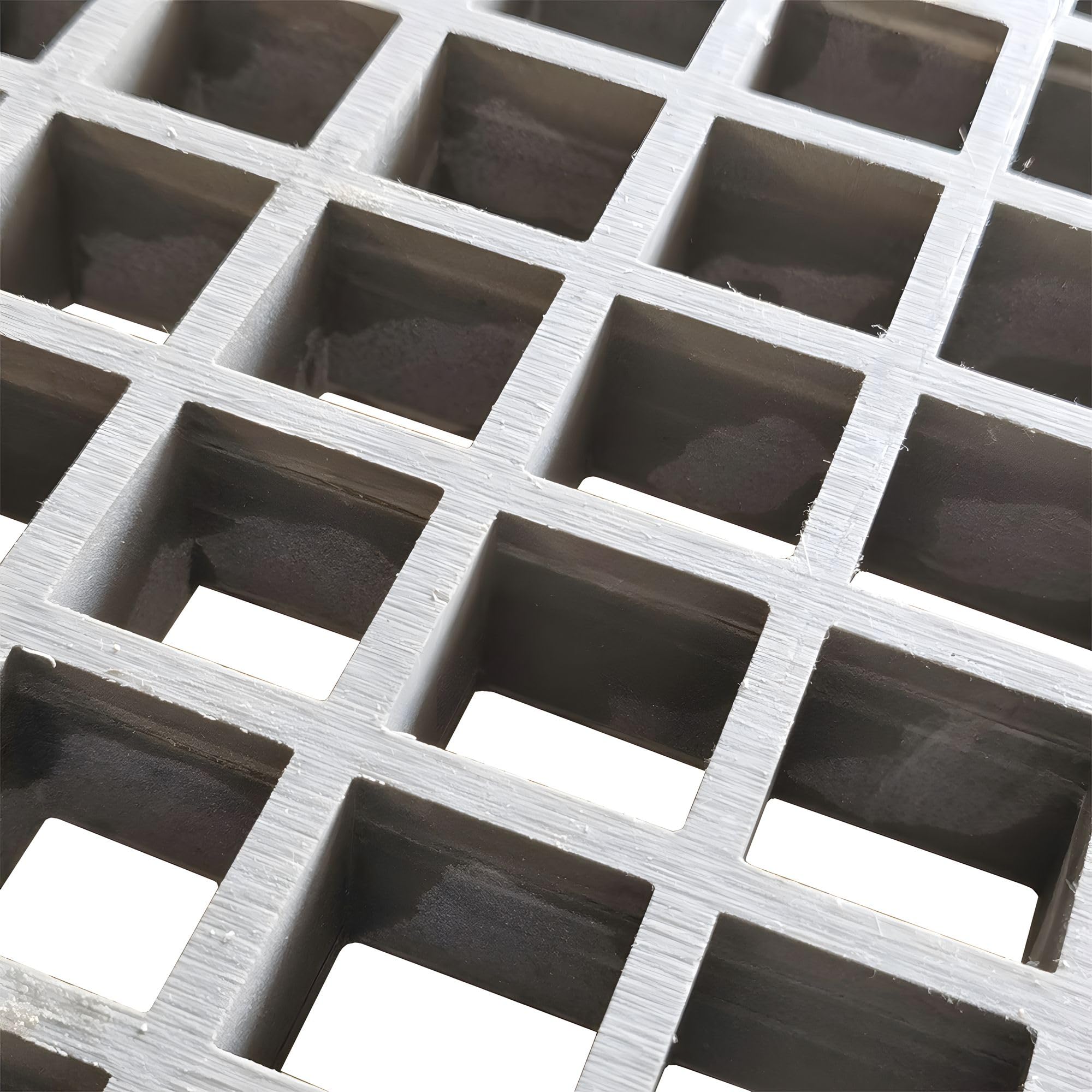 Banfluxion 39.4"x19" Gray FRP Grating Rectangular Fiberglass Floor Grating 1.5" Thickness 0.5 tons Bearing Capacity