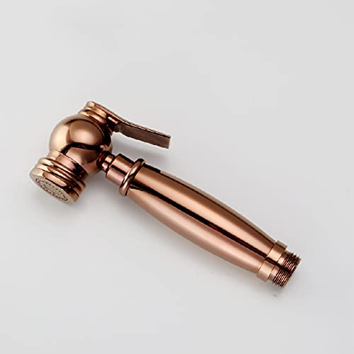 MINJING Bidet Sprayer Rose Gold, Solid Brass Handheld Bidet Sprayer for Toilet, Body Cloth Diaper Sprayer Muslim Shower for Personal Hygiene