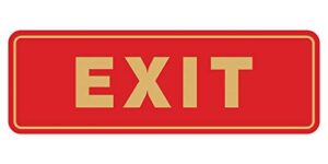 zinevie durable rounded corners long lasting modern design sign standard exit wall or door sign durable plastic and easy installation (3 x 8 inch)