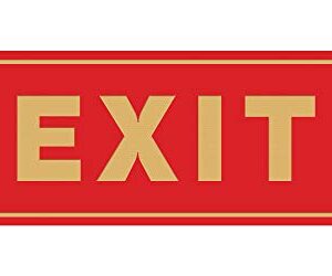 Zinevie Durable Rounded Corners Long Lasting Modern Design Sign Standard Exit Wall or Door Sign Durable Plastic and Easy Installation (3 x 8 Inch)