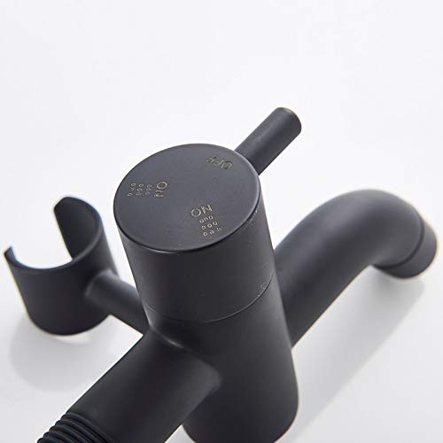 MINJING Handheld Bidet Sprayer Matte Black, Solid Brass Wall Mounted Toilet Faucet, Cold Water Toilet Bidet Sprayer, Cloth Diaper Sprayer